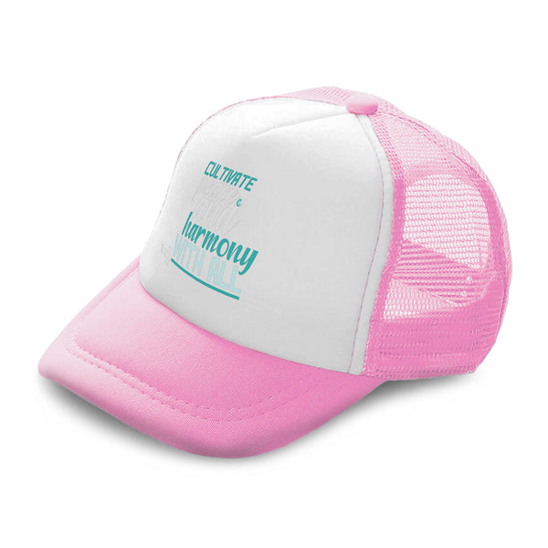 Cute Rascals® kids Trucker Hats Cultivate Peace and Harmony with All